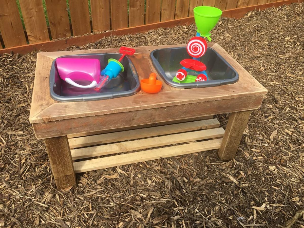 Sensory Double Bowl Table - Wooden Imagination