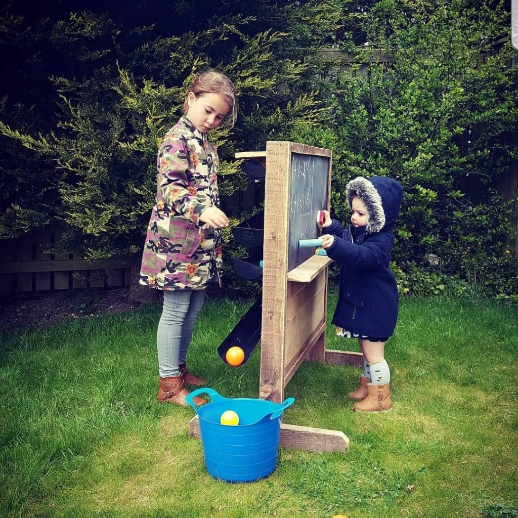 Free-Standing Water Wall / Chalkboard - Wooden Imagination
