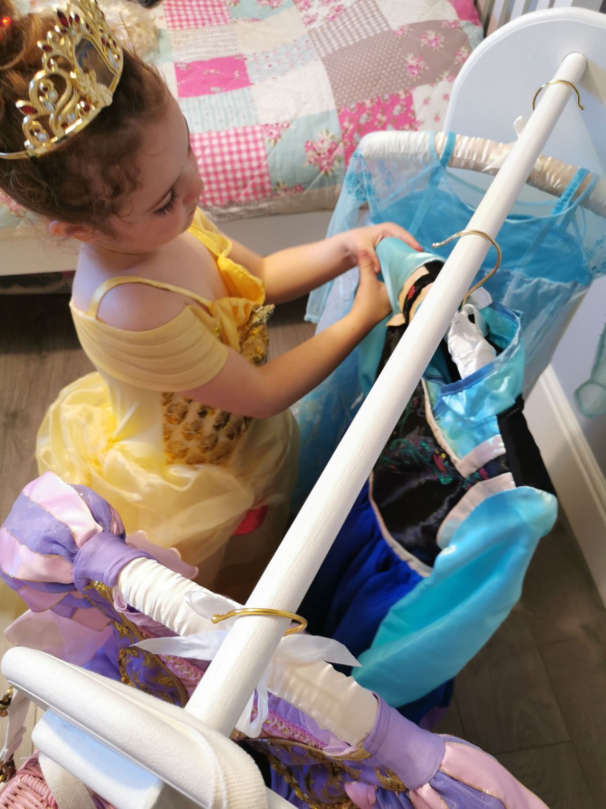 Personalised Fancy Dress Rail With Mirror - Wooden Imagination